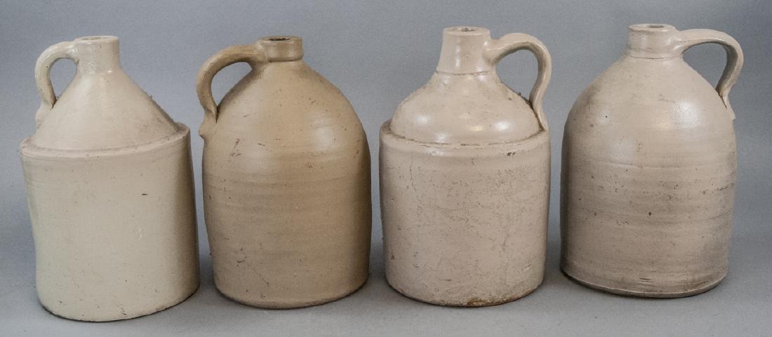 Assorted Lot Of 4 Stoneware Jugs W/ Handles