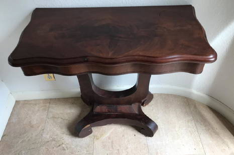 Antique American Empire Card Table