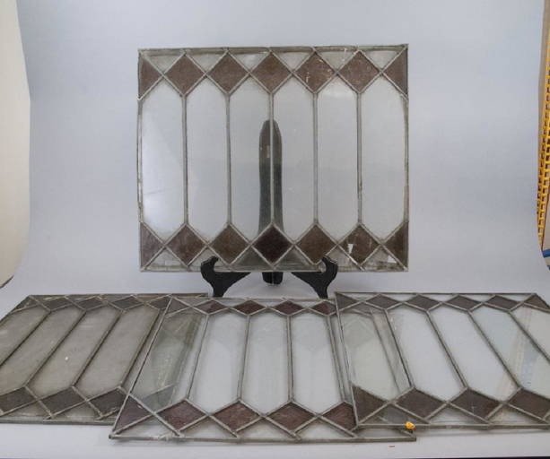 Four Antique Stained Glass Windows / Panels