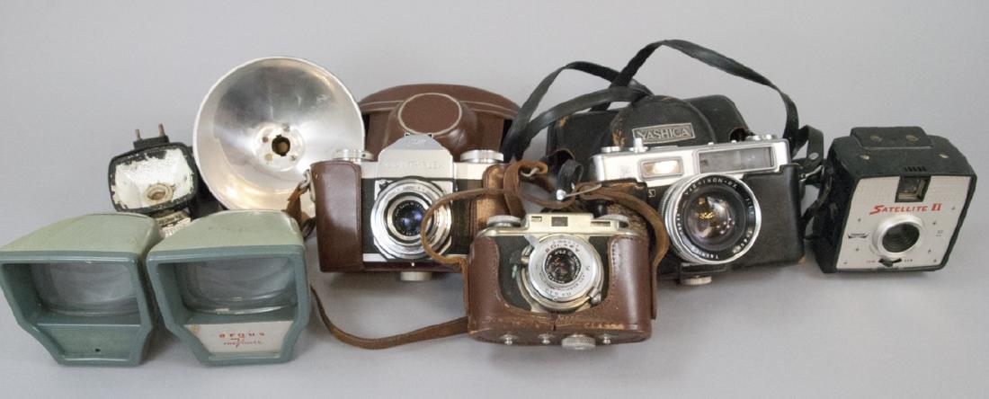 Vintage Cameras Yashica, Satellite Ii, Contaflex