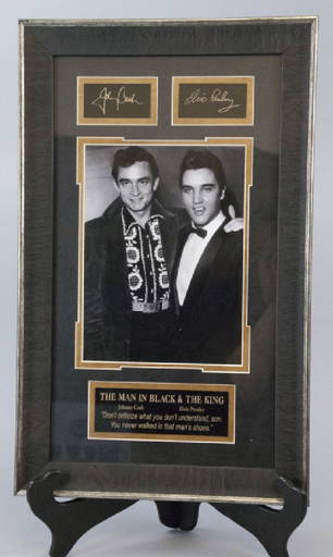 Memorabilia Johnny Cash Elvis Presley Framed Photo