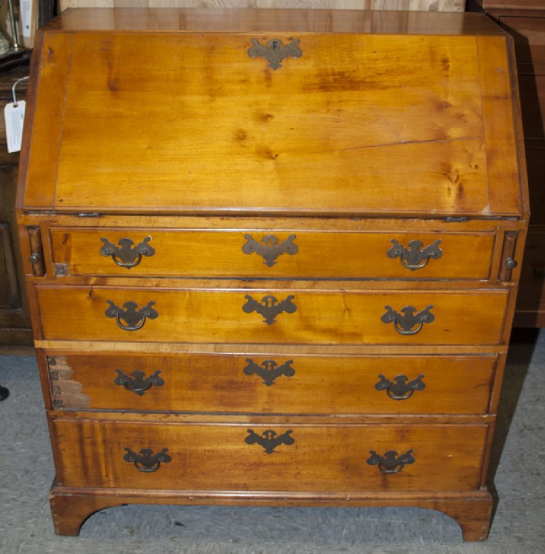 Antique Oak Slant Top Federal Style Desk
