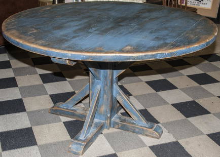 Bausman & Co. 72" Round Dining Table W/pedestal Base.
