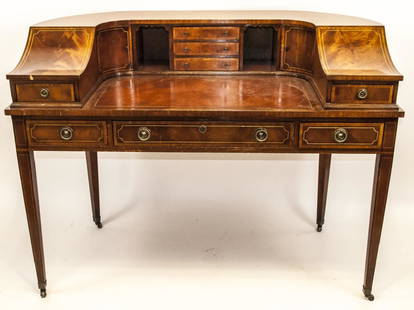 Mahogany Veneer Railroad Desk