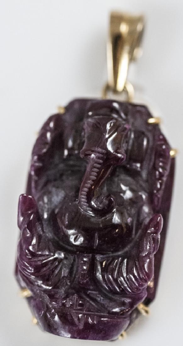 Estate 18kt Yellow Gold & Ruby Ganesh Pendant - Sep 23, 2018 ...