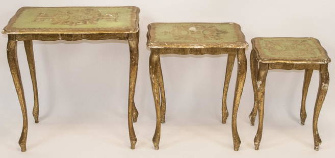 Neoclassic Italian Florentine Style Nesting Tables
