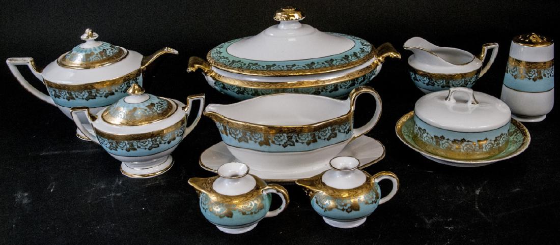 Superior China Bavaria Tiffany Blue + 22K Service