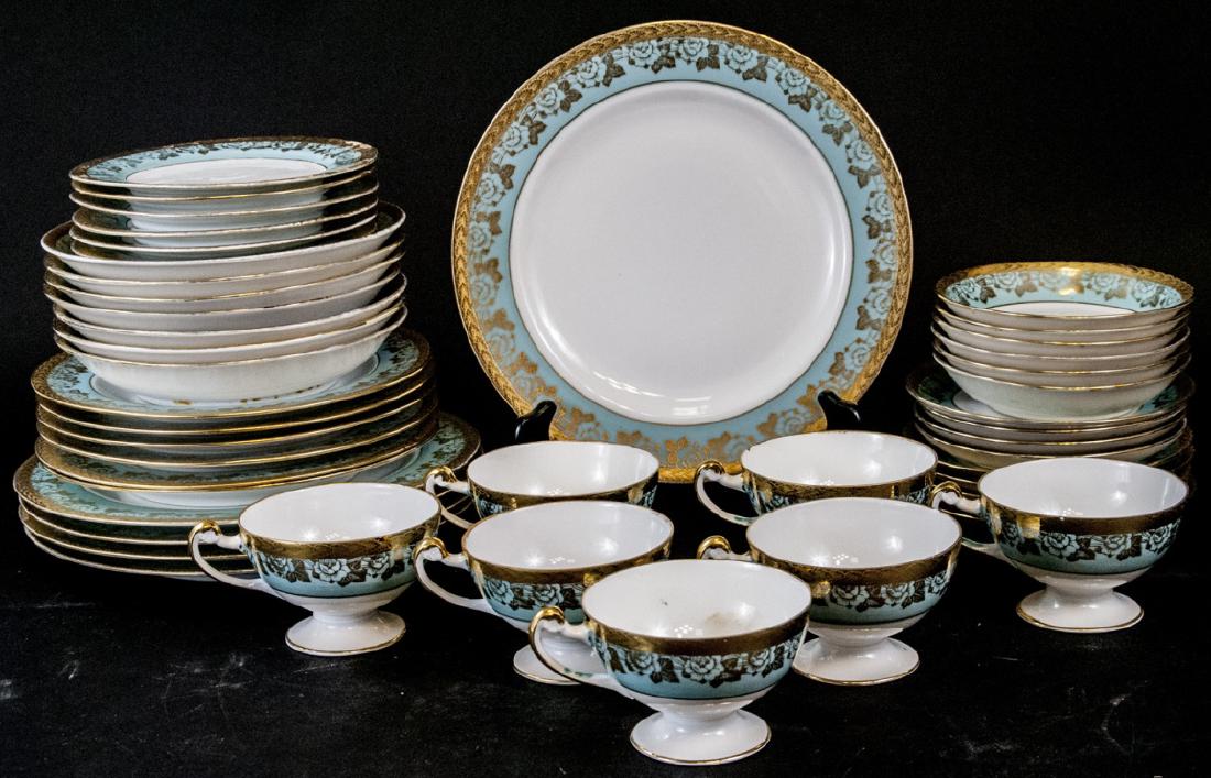 Superior China Bavaria Tiffany Blue + 22K Service