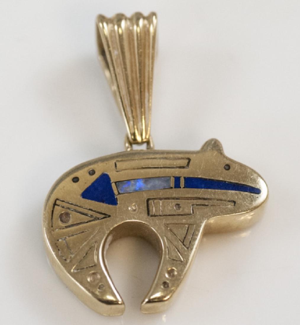 Ray Tracey Native American 14kt Gold Pendant
