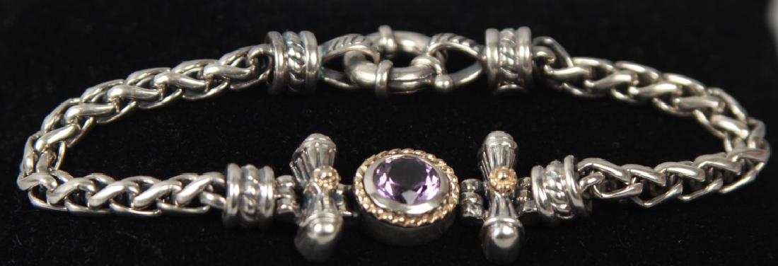 Flli Menegatti Sterling 18k Gold Amethyst Bracelet