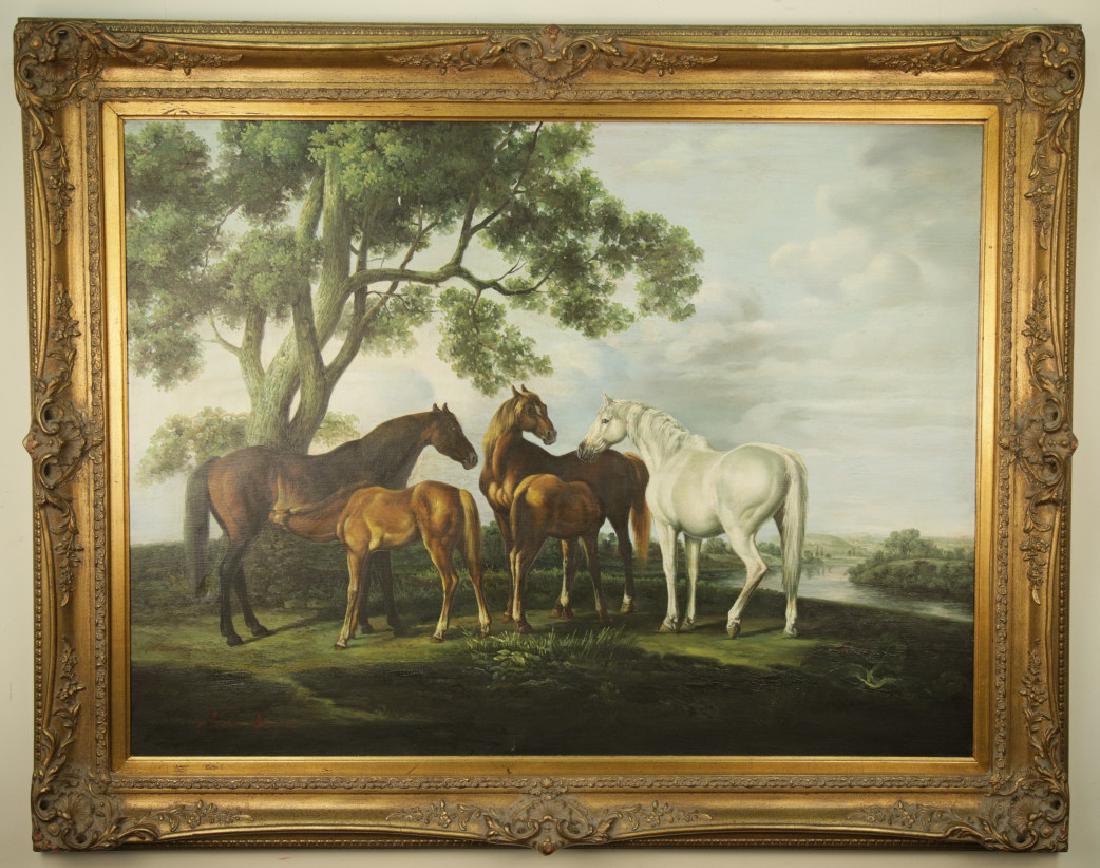 Original Steve Rogers Oil Painting Of Horses