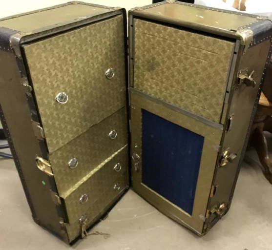 Antique Dependo Wardrobe Steamer Trunk