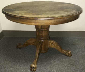 Round Claw Foot Dining Table