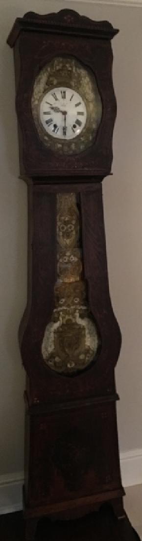 19th C French Provincial Hupel Morbier Case Clock