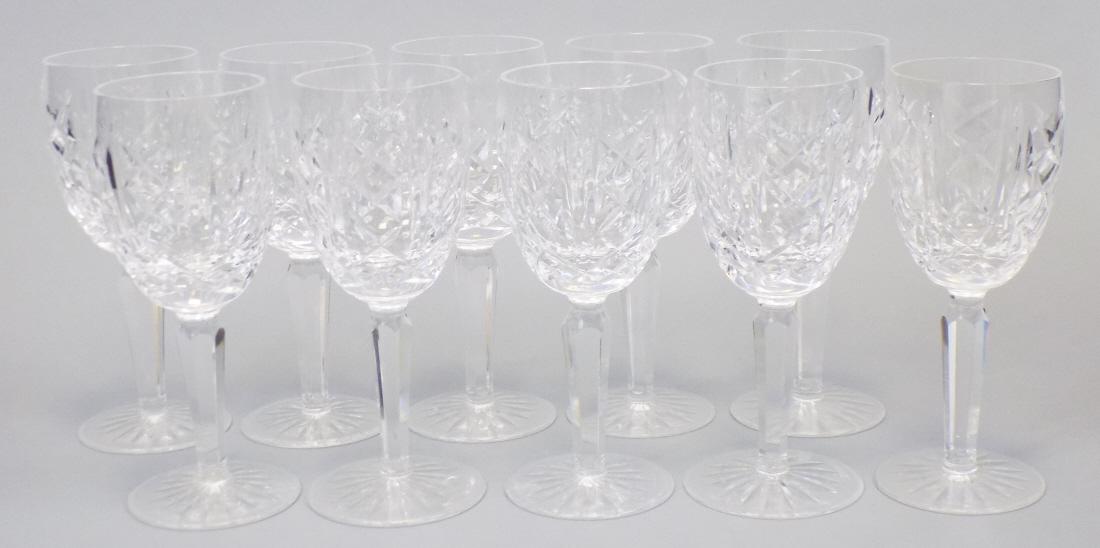 10 Waterford Crystal Wine Goblets