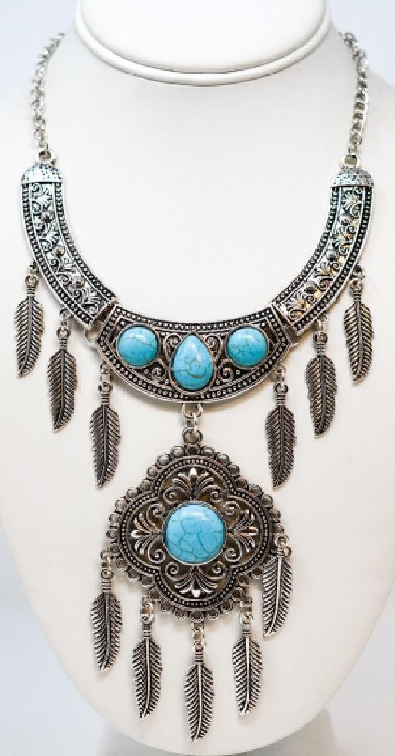 Native American Style Cabochon Necklace