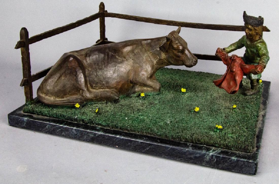 Jerry Hammer - Bronze Matador & Bull Statue