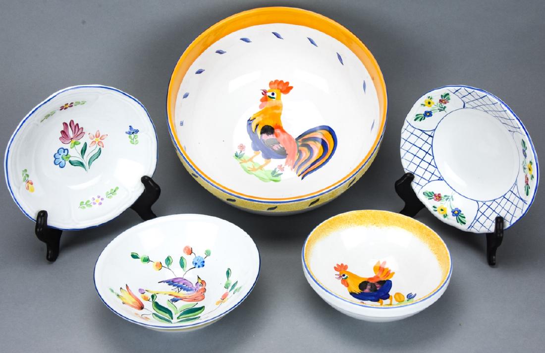 Herend Hungary Hand Painted Village Pottery Bowls