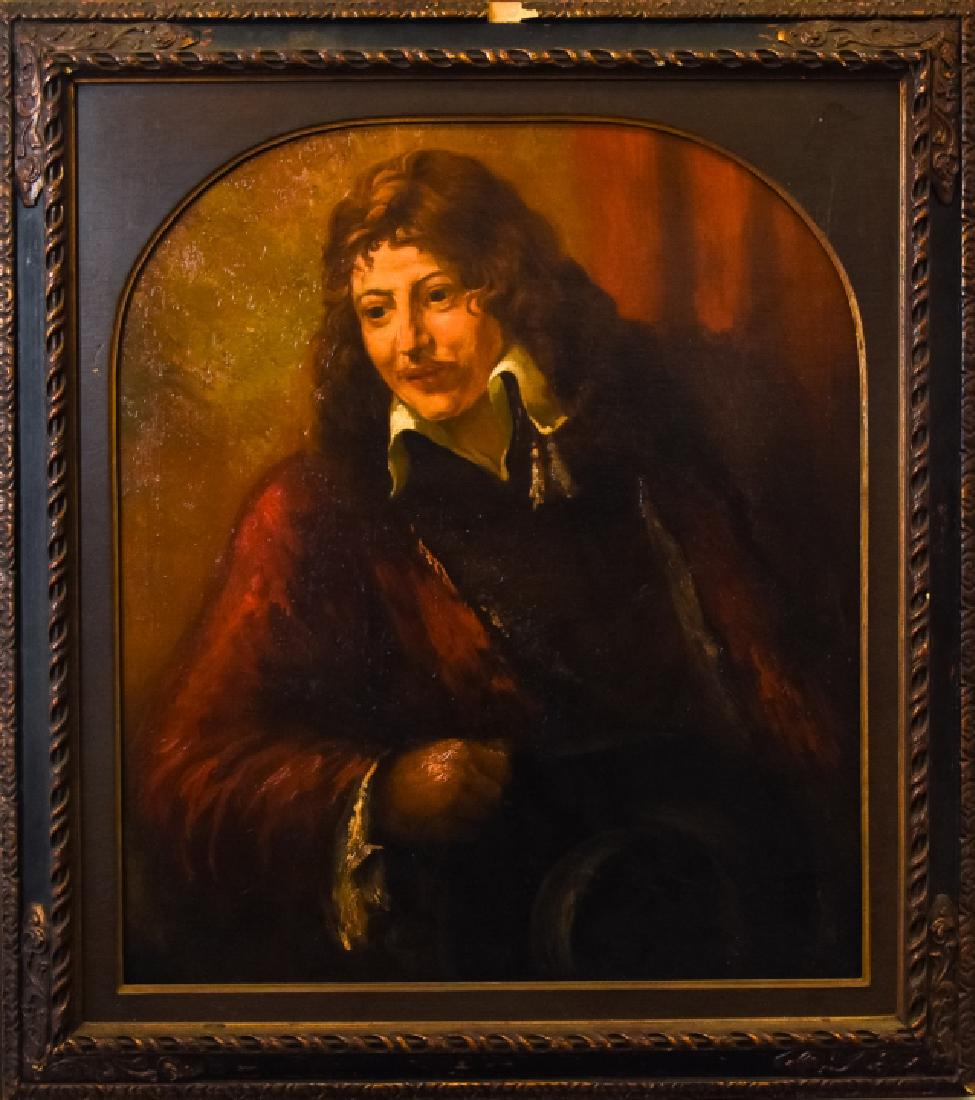 Portrait Of A Musketeer Oil On Canvas Painting