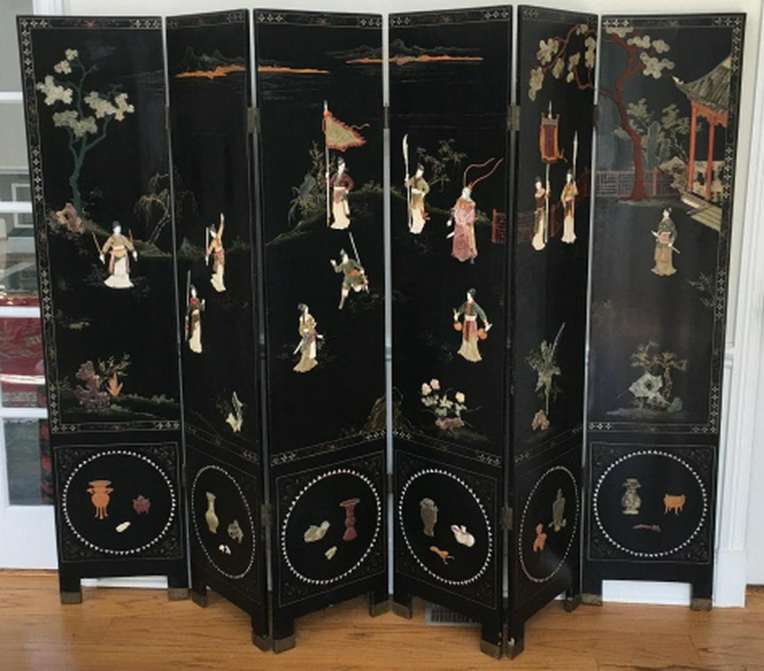 Chinese Six Panel Coromandel Screen