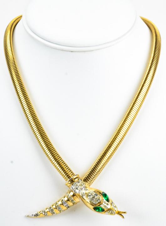 Vintage 1950s Coro Craft Snake Necklace