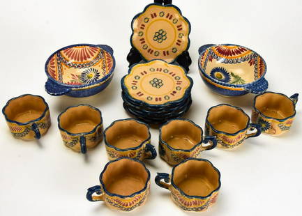 Henriot Quimper Pottery Tea Set