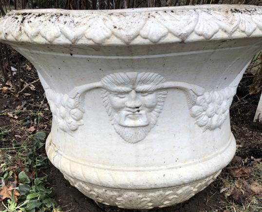 Neoclassical Style Cast Stone Garden Pot