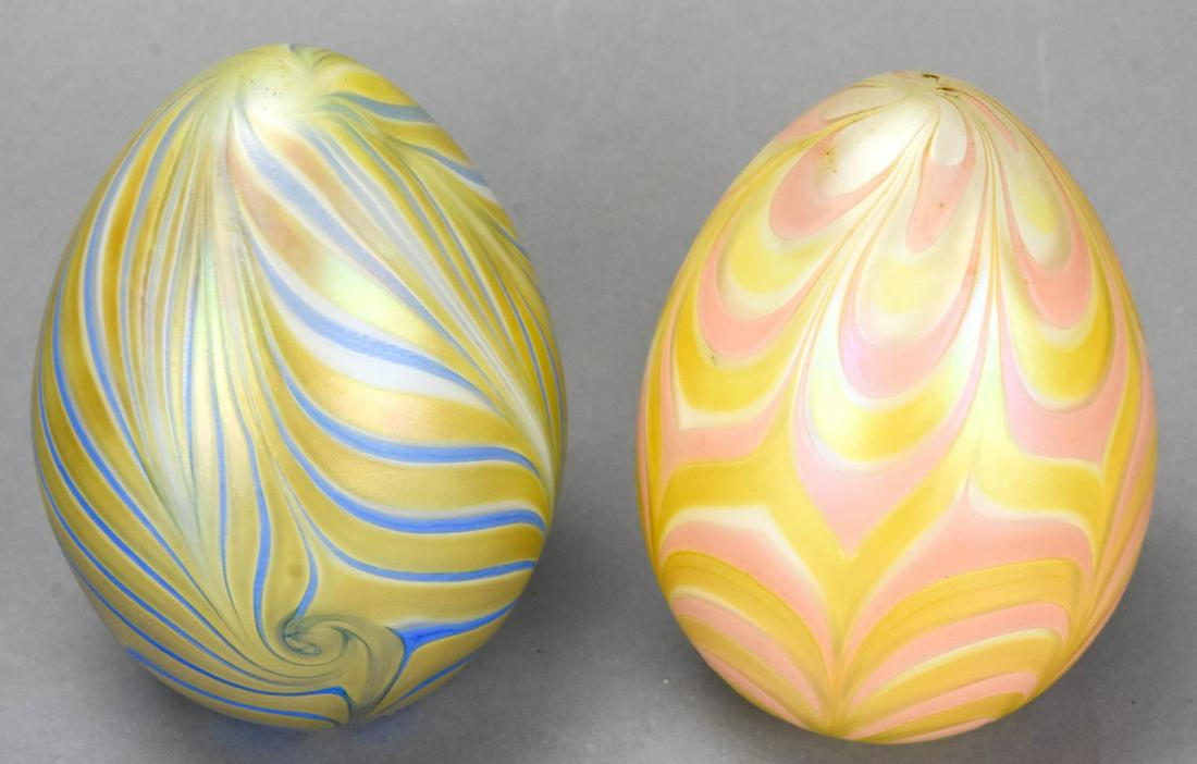 Vandermark Pulled Feather Art Glass Egg Ornaments - Feb 22, 2020 ...