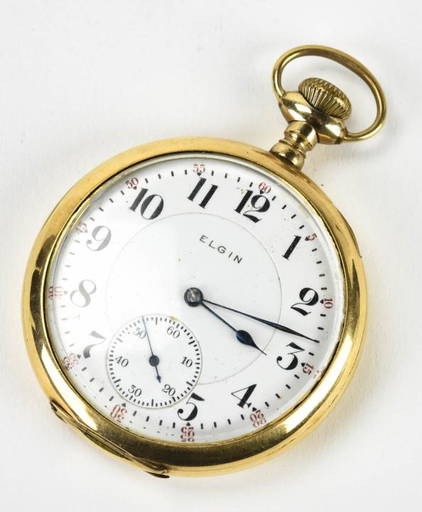 Antique Elgin 17 Jewel Gold Filled Pocket Watch