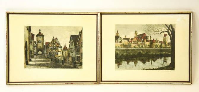 Pair Alfred Dedreux, Hand Colored Lithographs