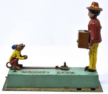 Hand Painted Cast Iron Treasury Bank Building