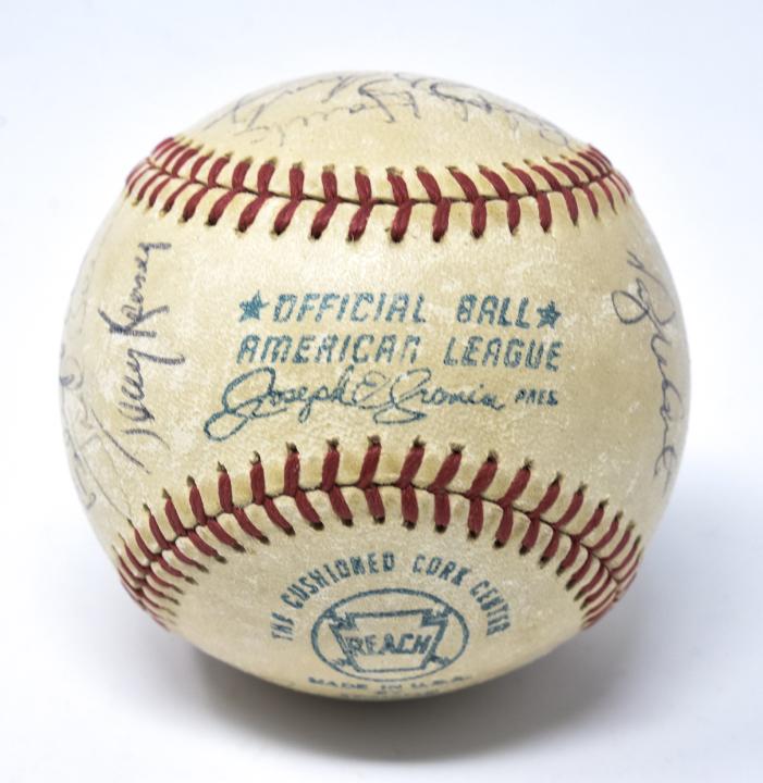 1972 New York Yankees Team Signed Baseball