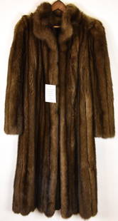 Russian Sable Full Length Mink Fur Coat