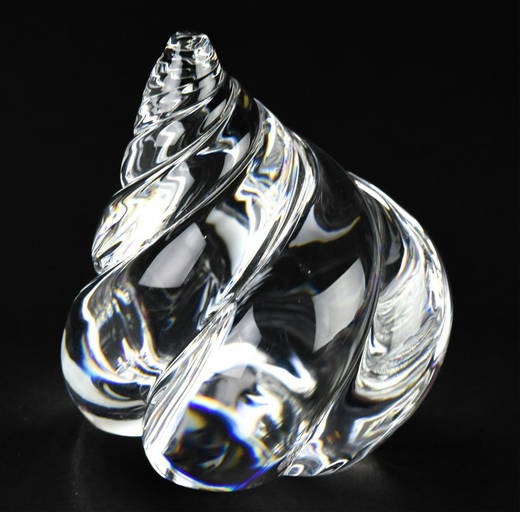 Steuben Crystal Conch Shell Sculpture Paperweight