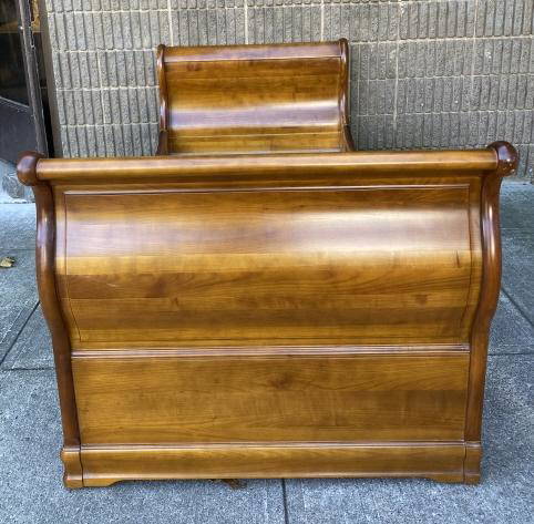 Full Wooden Sleigh Bed Frame