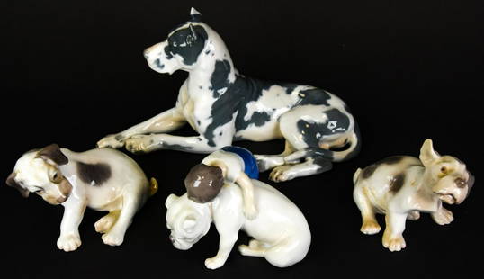 Collection 6 Beswick Porcelain Dogs Figurines