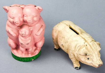 Vintage Cast Iron Piggy Bank