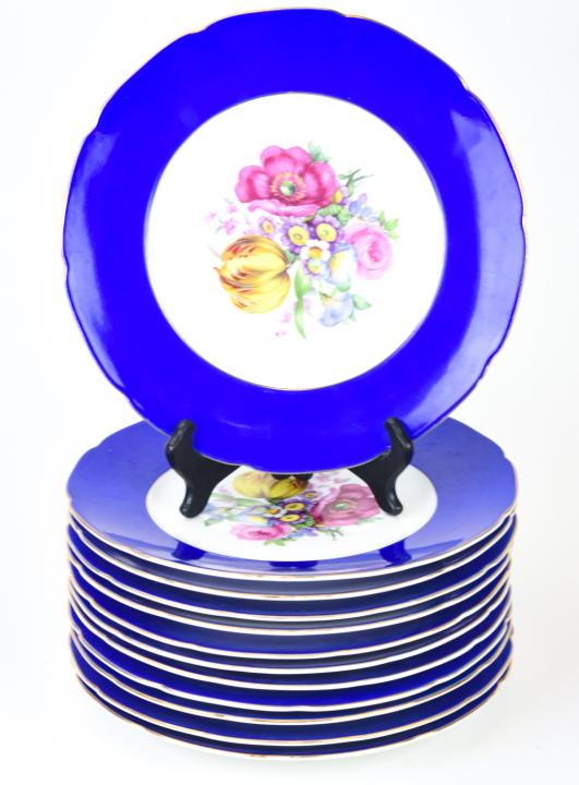 Set 12 Czechoslovakia Porcelain Dinner Plates