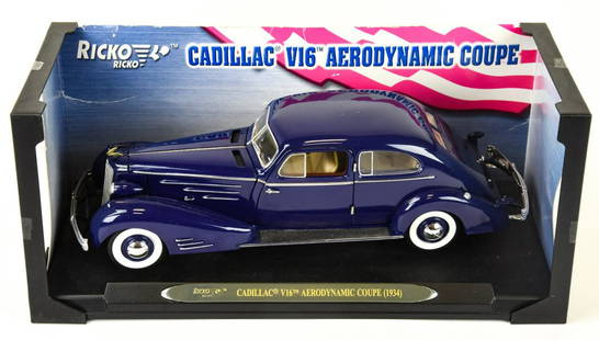 Ricko Cadillac V16 Aerodynamic Coupe Model Car