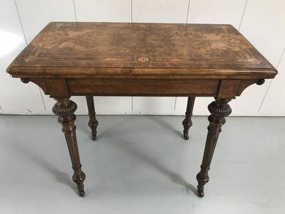 Italian Marquetry Inlaid Game Table