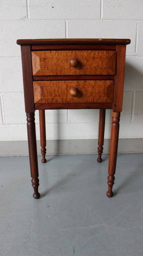 Antique American Empire Bird's Eye Maple Table
