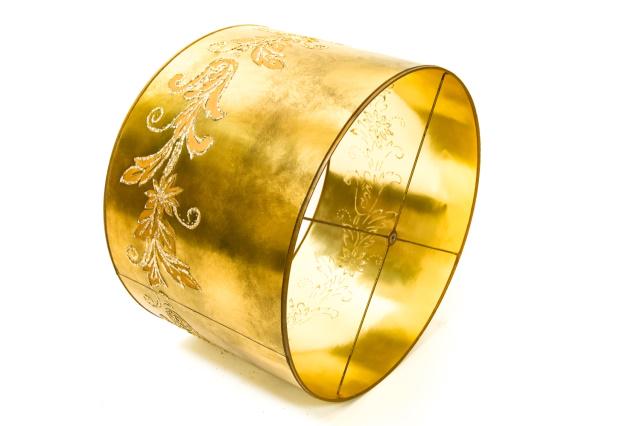 Custom Made Oversized Metallic Pierced Lamp Shade