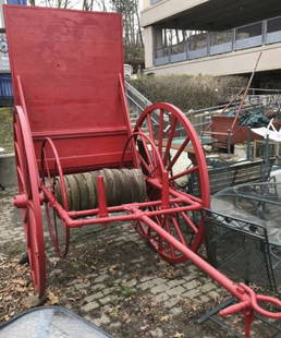 Antique Fire Hose Cart