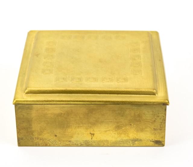 Antique Bradley & Hubbard Brass Cigarette Box