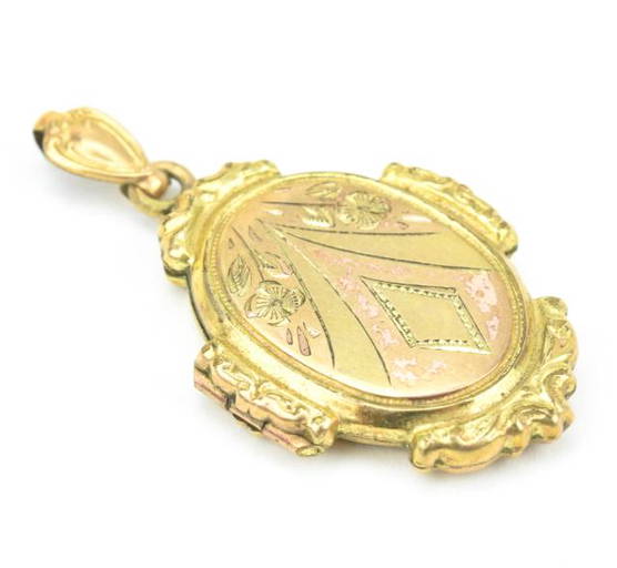 Antique Ornate Edwardian Style Gold Filled Locket