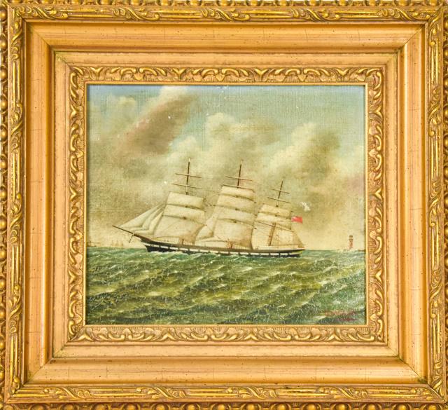 George Mears Maritime Oil Painting of Ship - Aug 26, 2021 | Greenwich ...