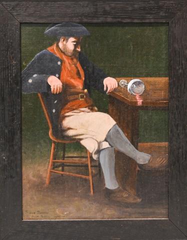 Framed Allen Tupper True Oil Portrait Painting