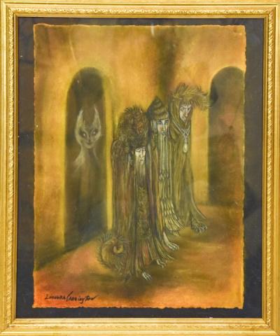 Leonora Carrington Surrealist Pastel Drawing