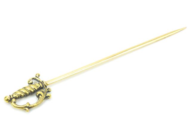 Antique 19th C 14kt Yellow Gold Sword Stick Pin (#0143) on Oct 16, 2021 ...