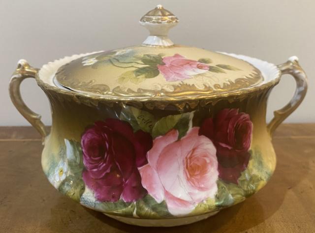 Wheelock Hand Painted Porcelain Lidded Tureen